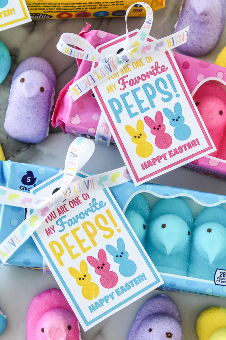 You are One of My Favorite Peeps Free Printable Gift Tags - Baking You ...