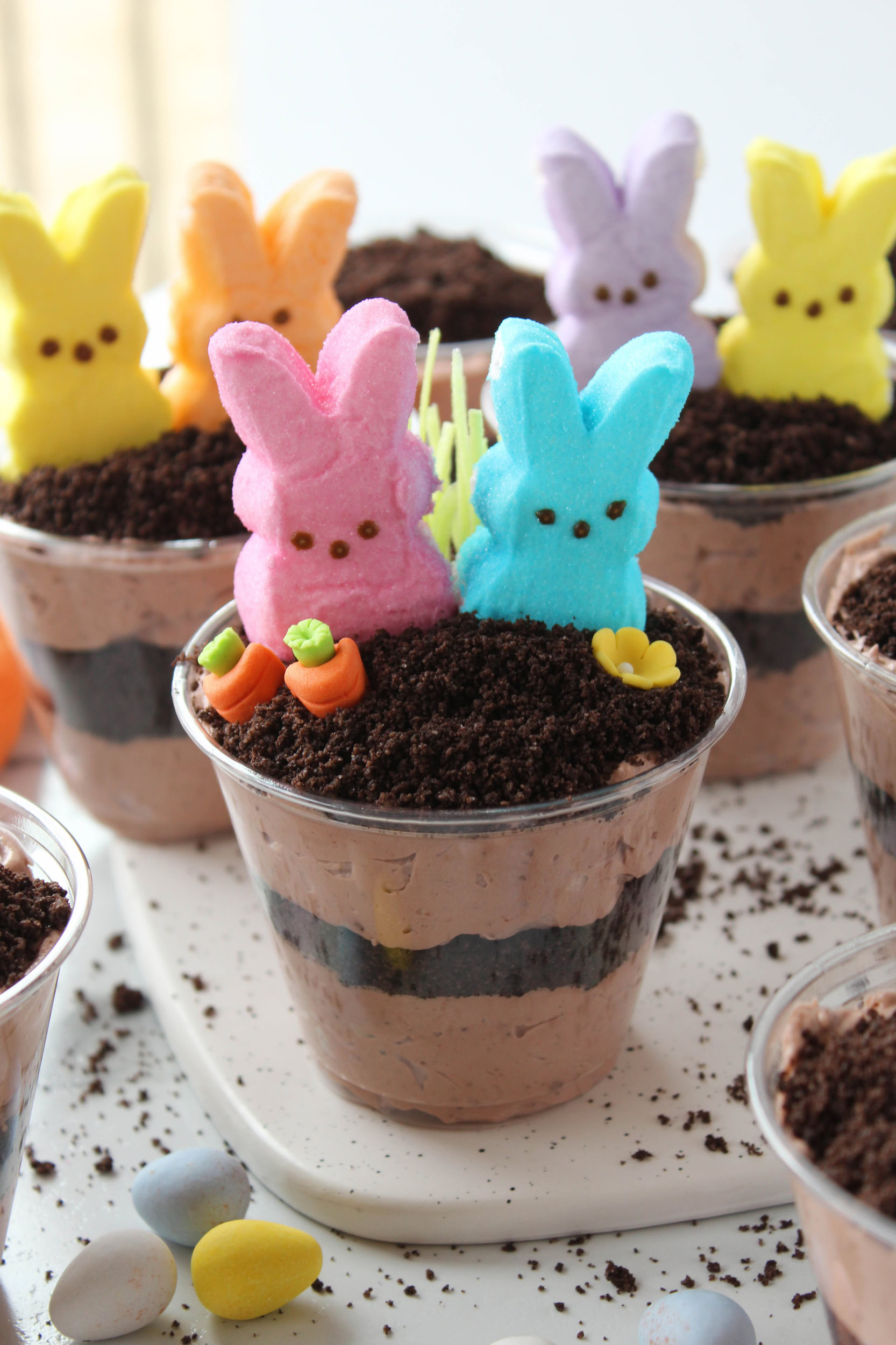 Easter Oreo Dirt Cake Cups - Baking You Happier