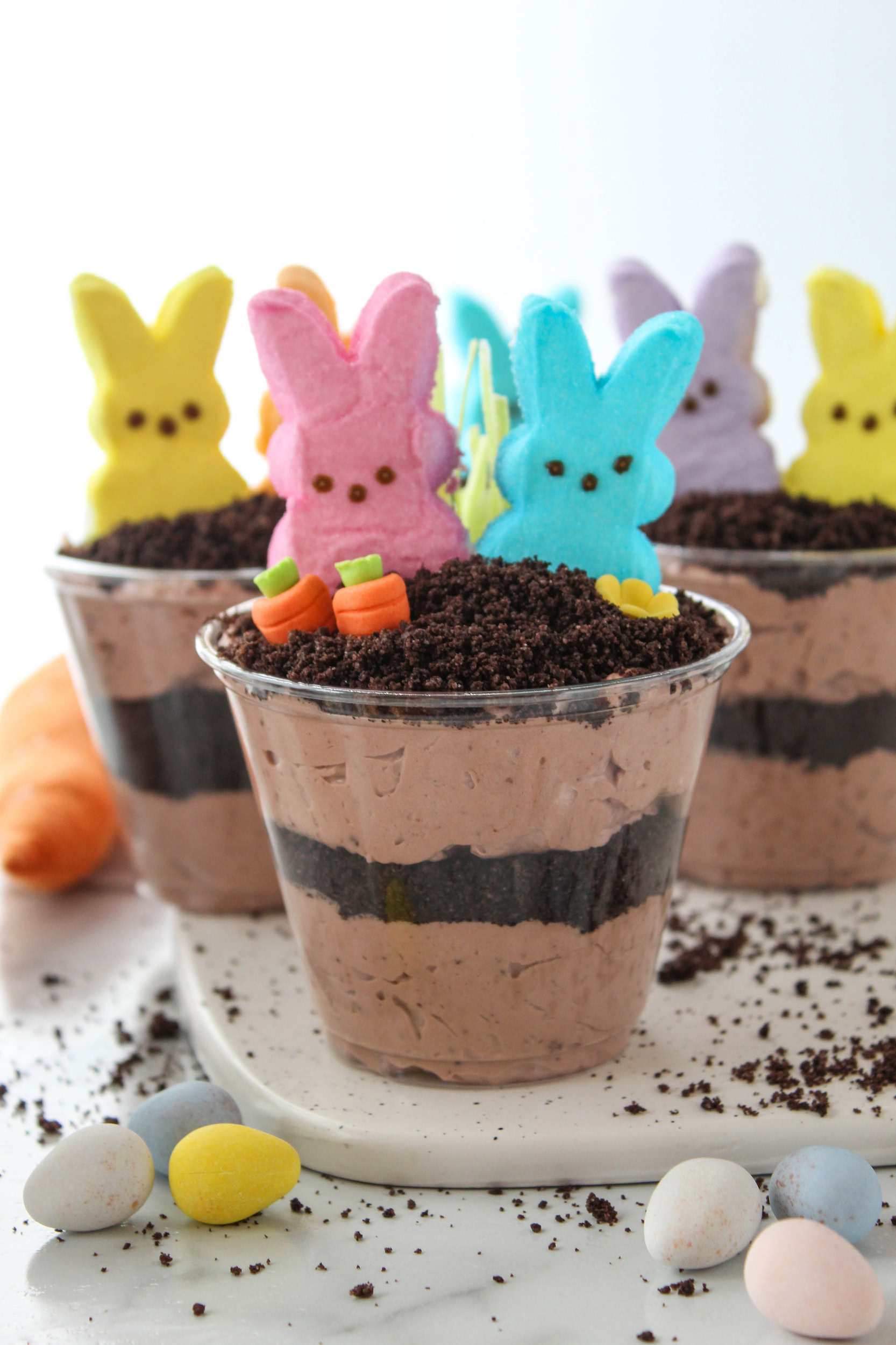 Easter Oreo Dirt Cake Cups - Baking You Happier