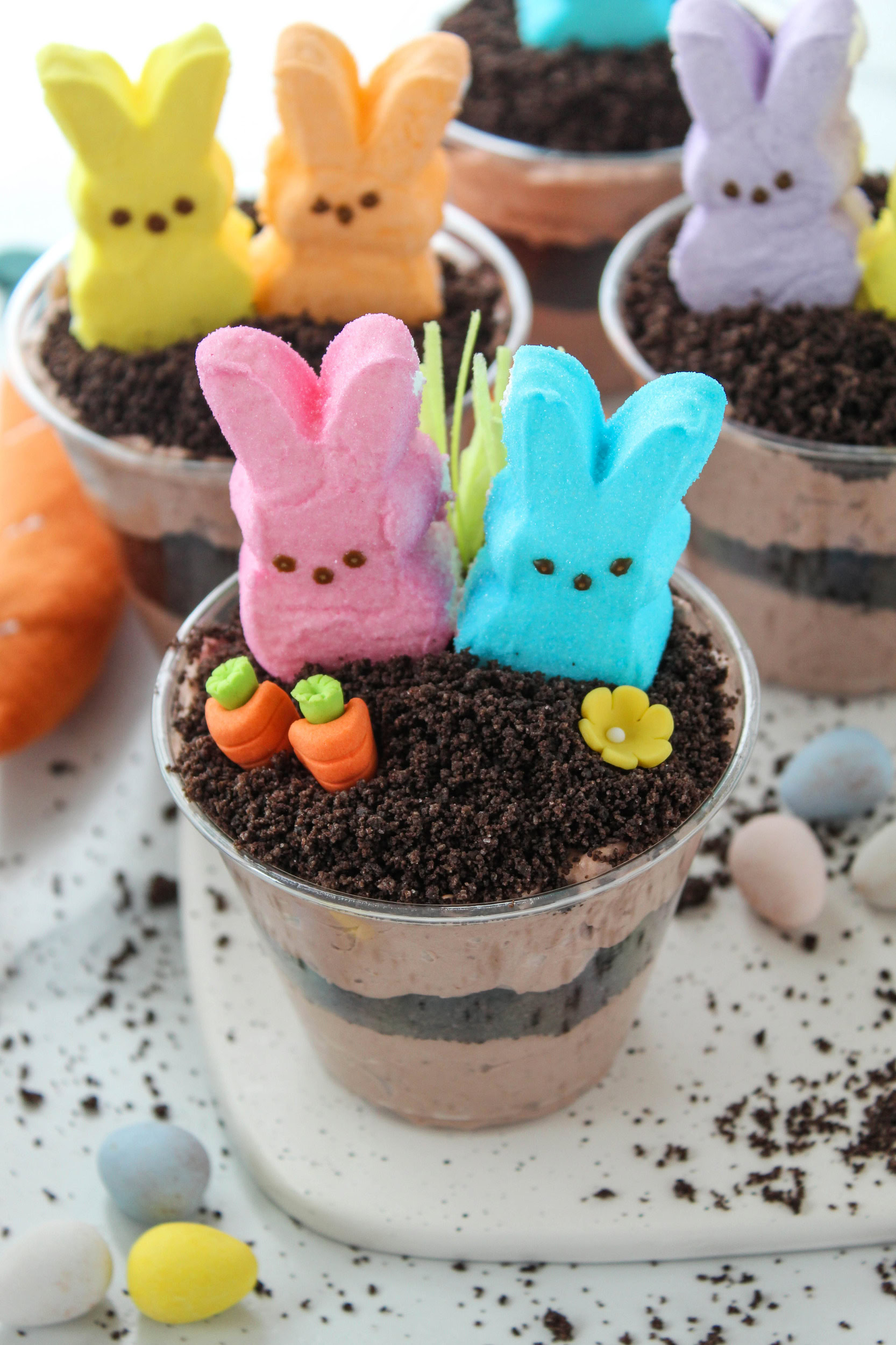 Easter Oreo Dirt Cake Cups - Baking You Happier