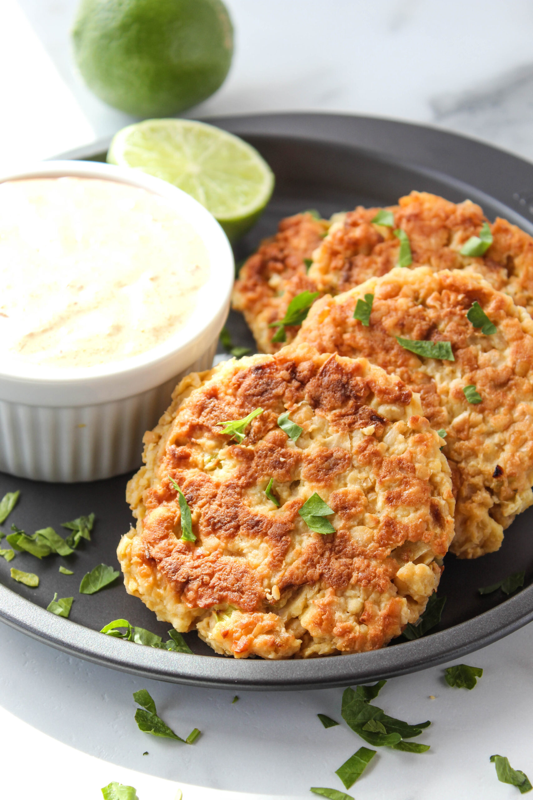 Easy Chickpea Patties | Baking You Happier
