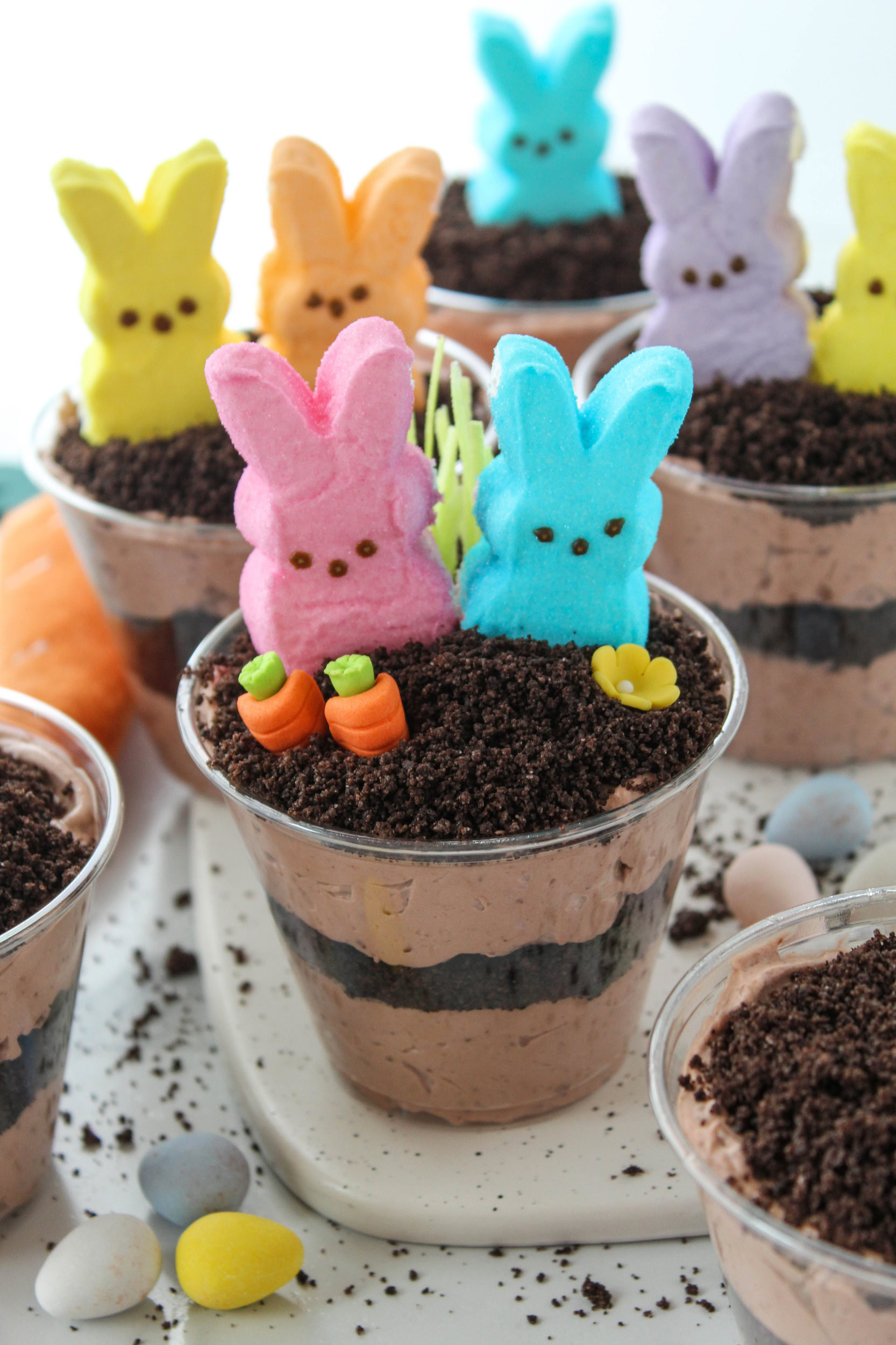 Easter Oreo Dirt Cake Cups - Baking You Happier