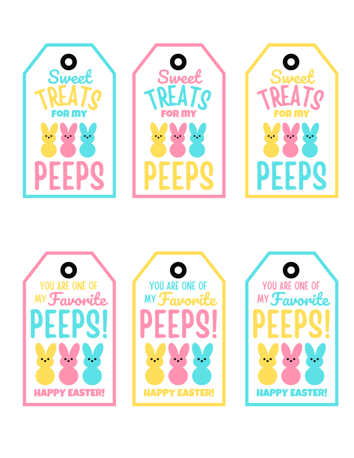 You are One of My Favorite Peeps Free Printable Gift Tags - Baking You ...