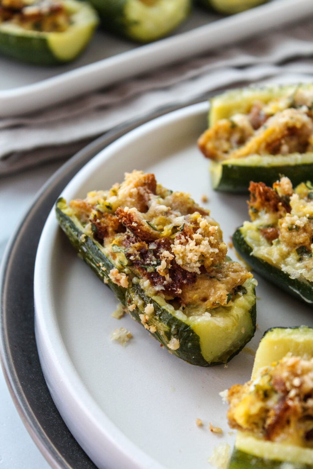 Stuffed Zucchini Boats - Baking You Happier