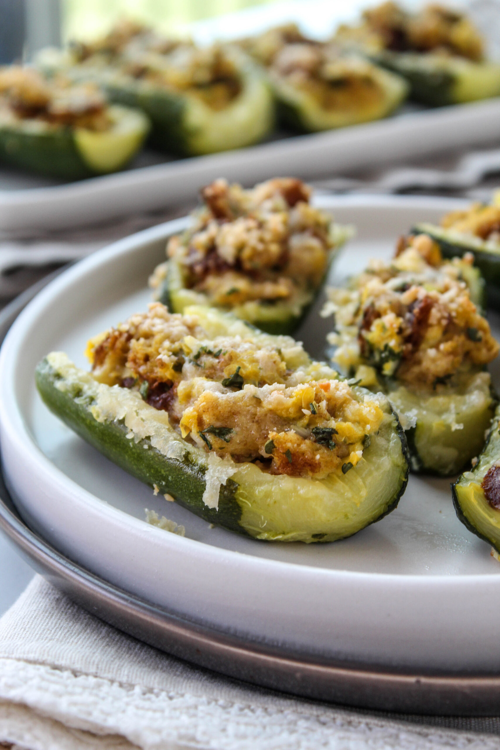 Stuffed Zucchini Boats | Baking You Happier