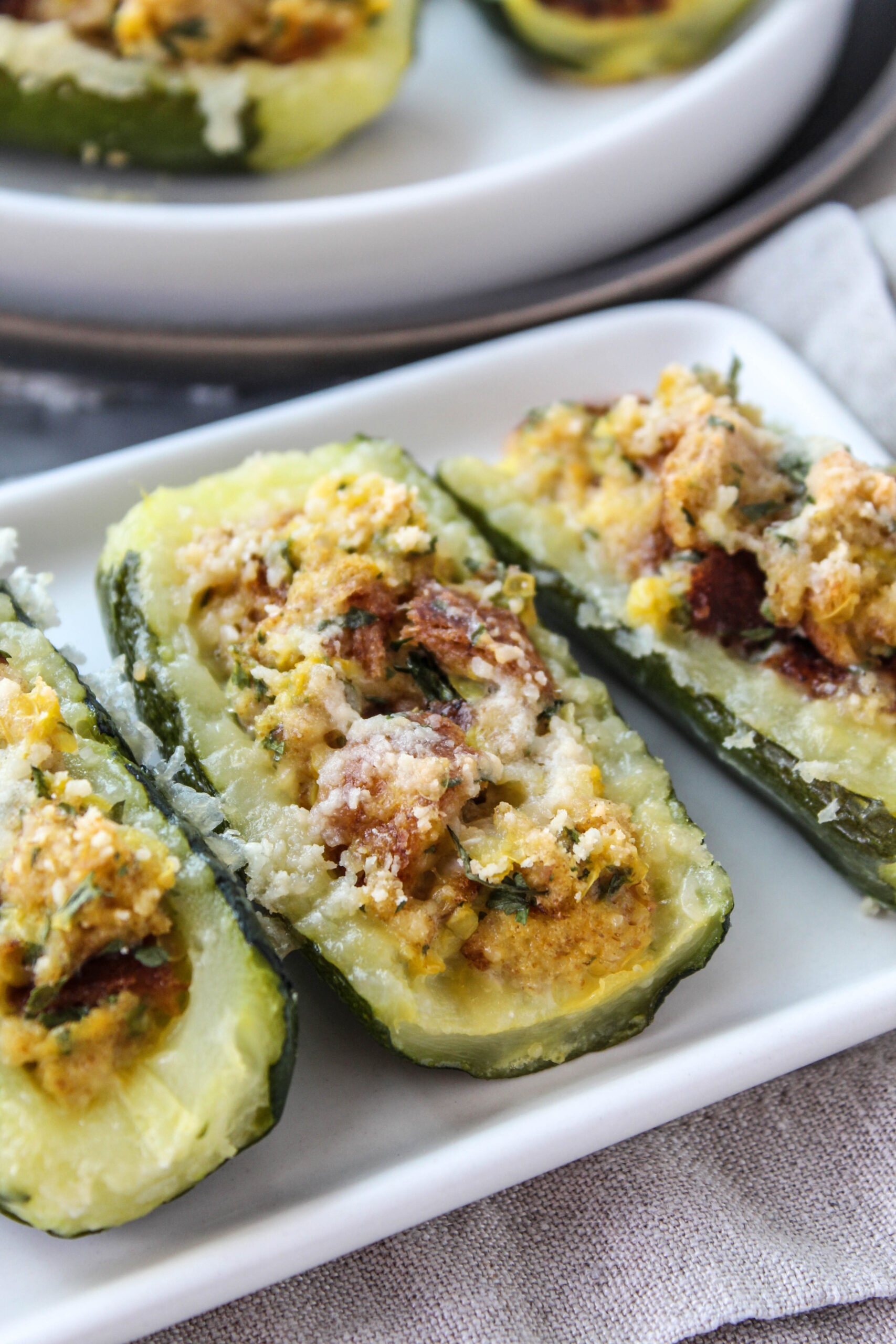 Stuffed Zucchini Boats - Baking You Happier