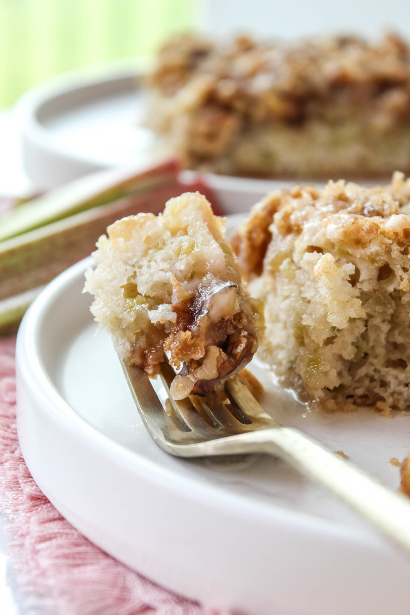 Rhubarb Cake - Baking You Happier