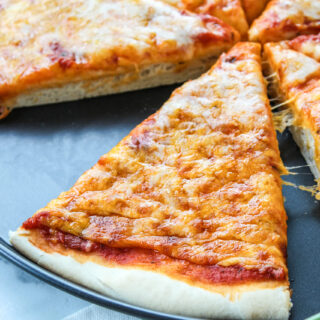 Homemade Cheese Pizza - Baking You Happier