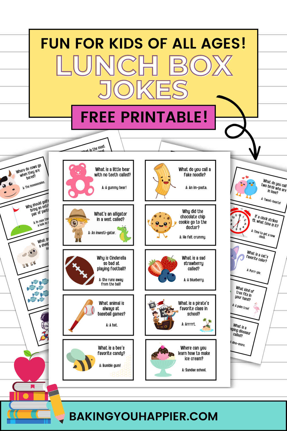 Free Printable Lunch Box Jokes | Baking You Happier