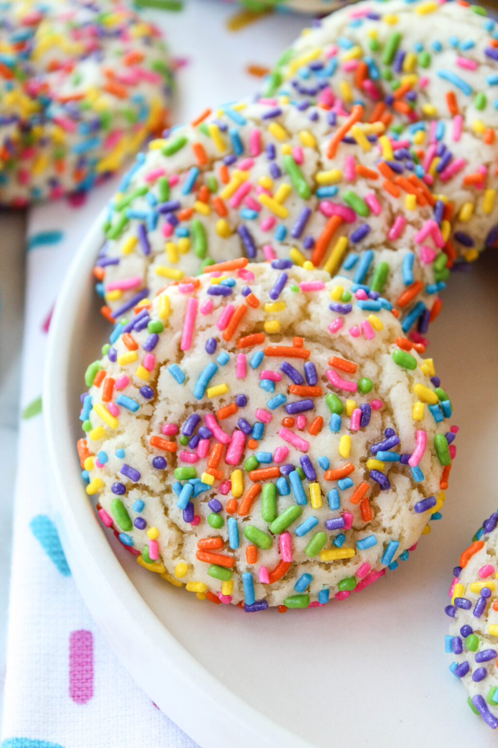 Birthday Sprinkle Cake Mix Cookies - Baking You Happier
