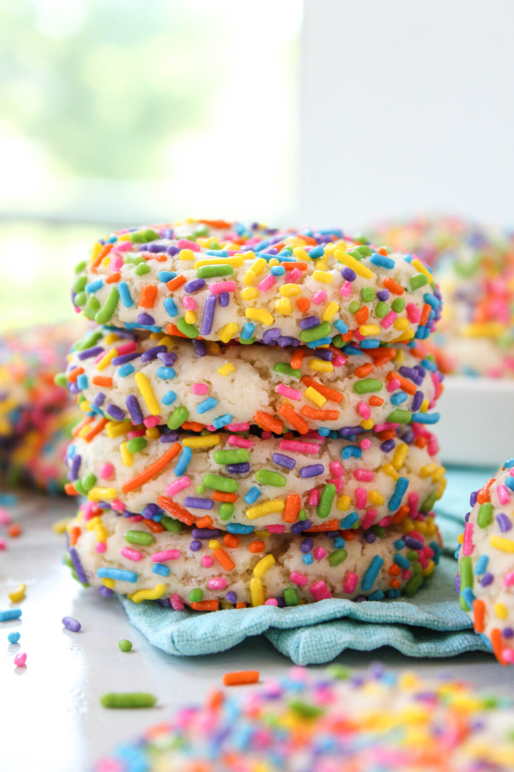 Birthday Sprinkle Cake Mix Cookies - Baking You Happier