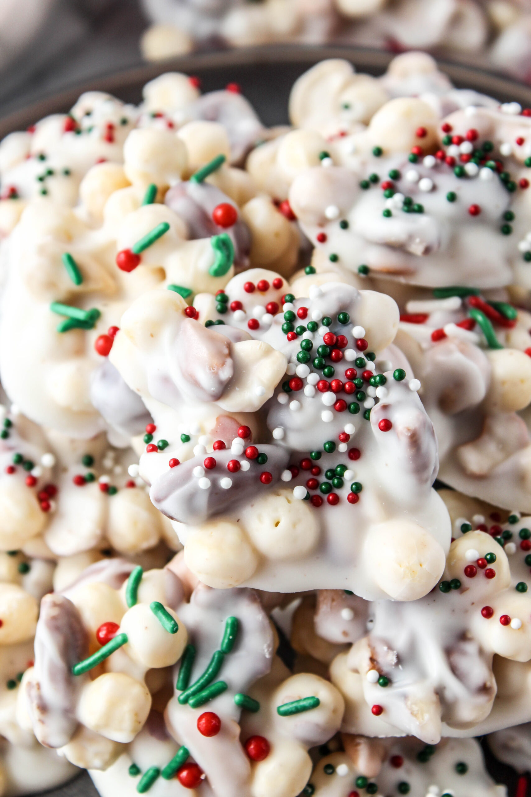 Almond Bark Clusters | Baking You Happier