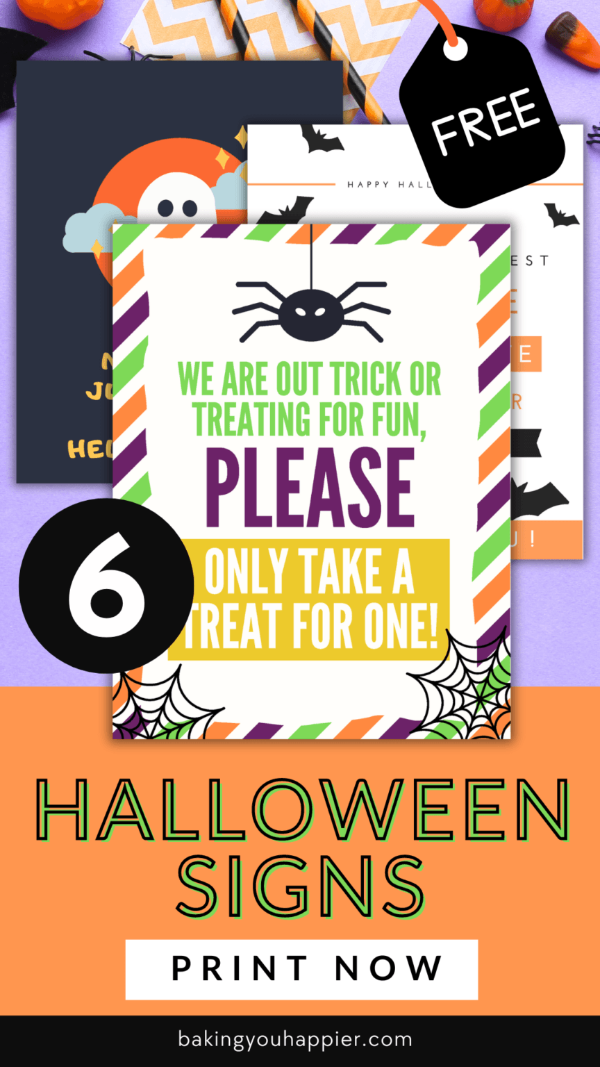 Please Take One Candy Halloween Signs - Baking You Happier
