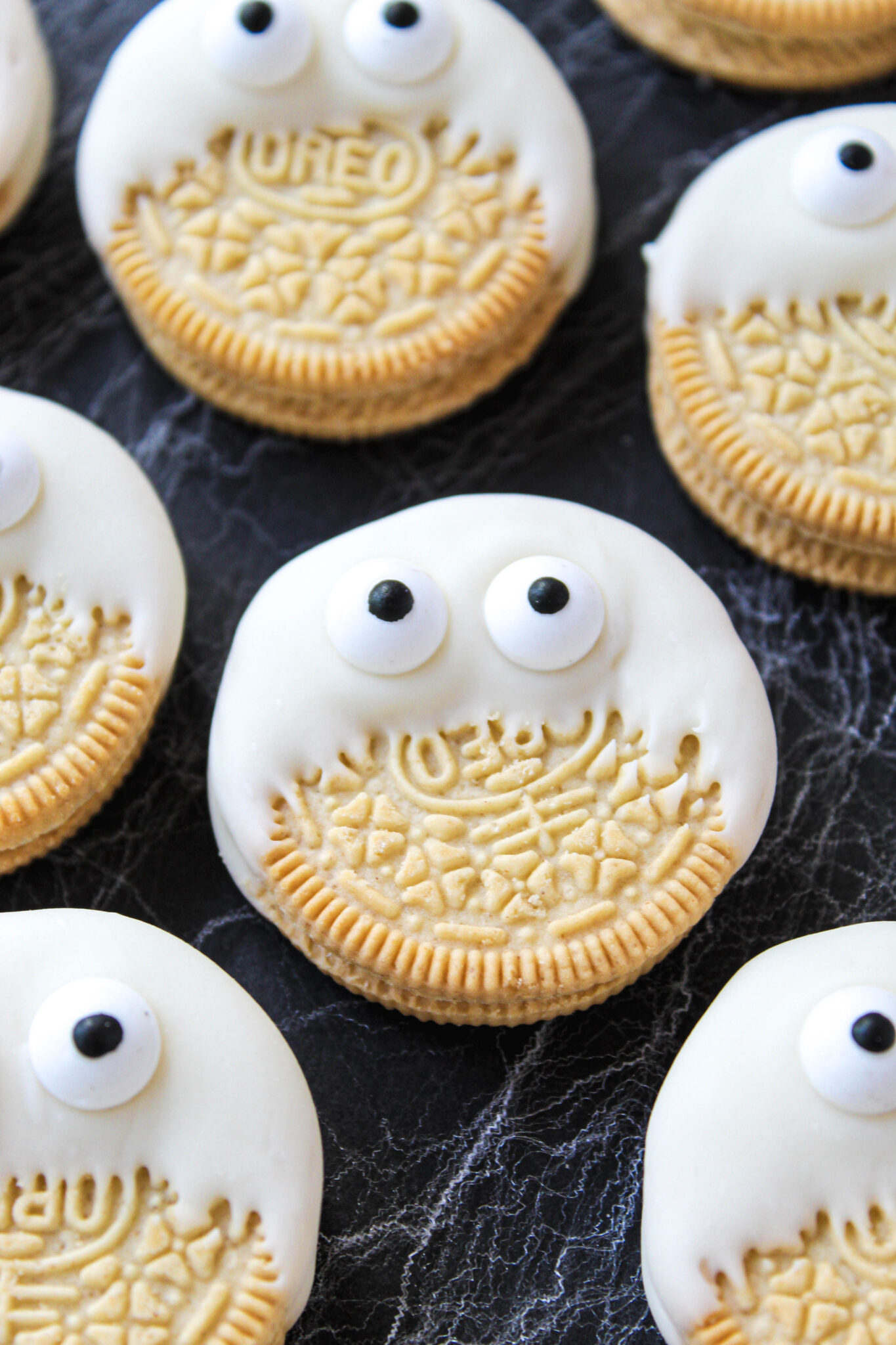 Oreo Ghost Cookies - Baking You Happier