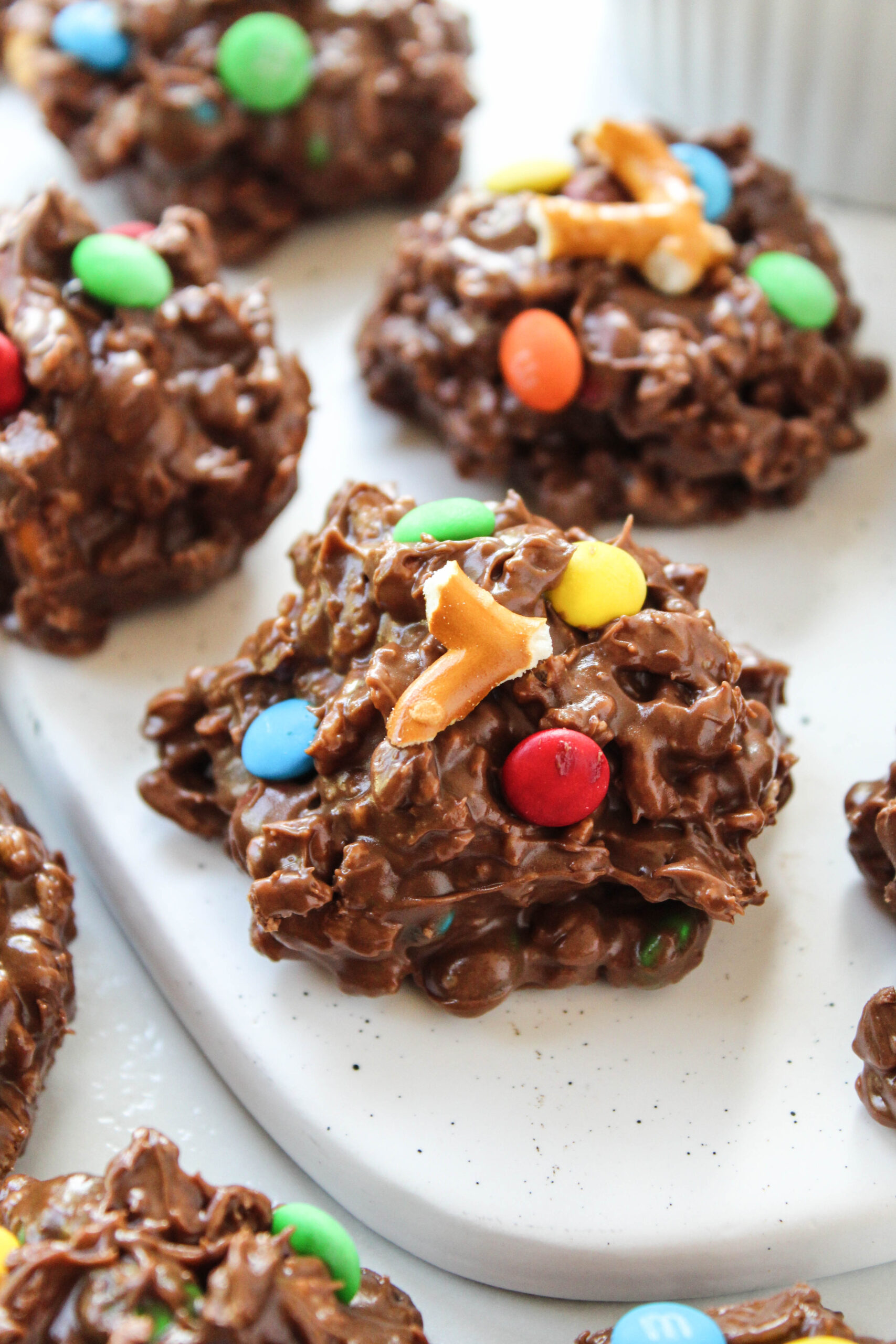 M&M Chocolate Candy Clusters | Baking You Happier