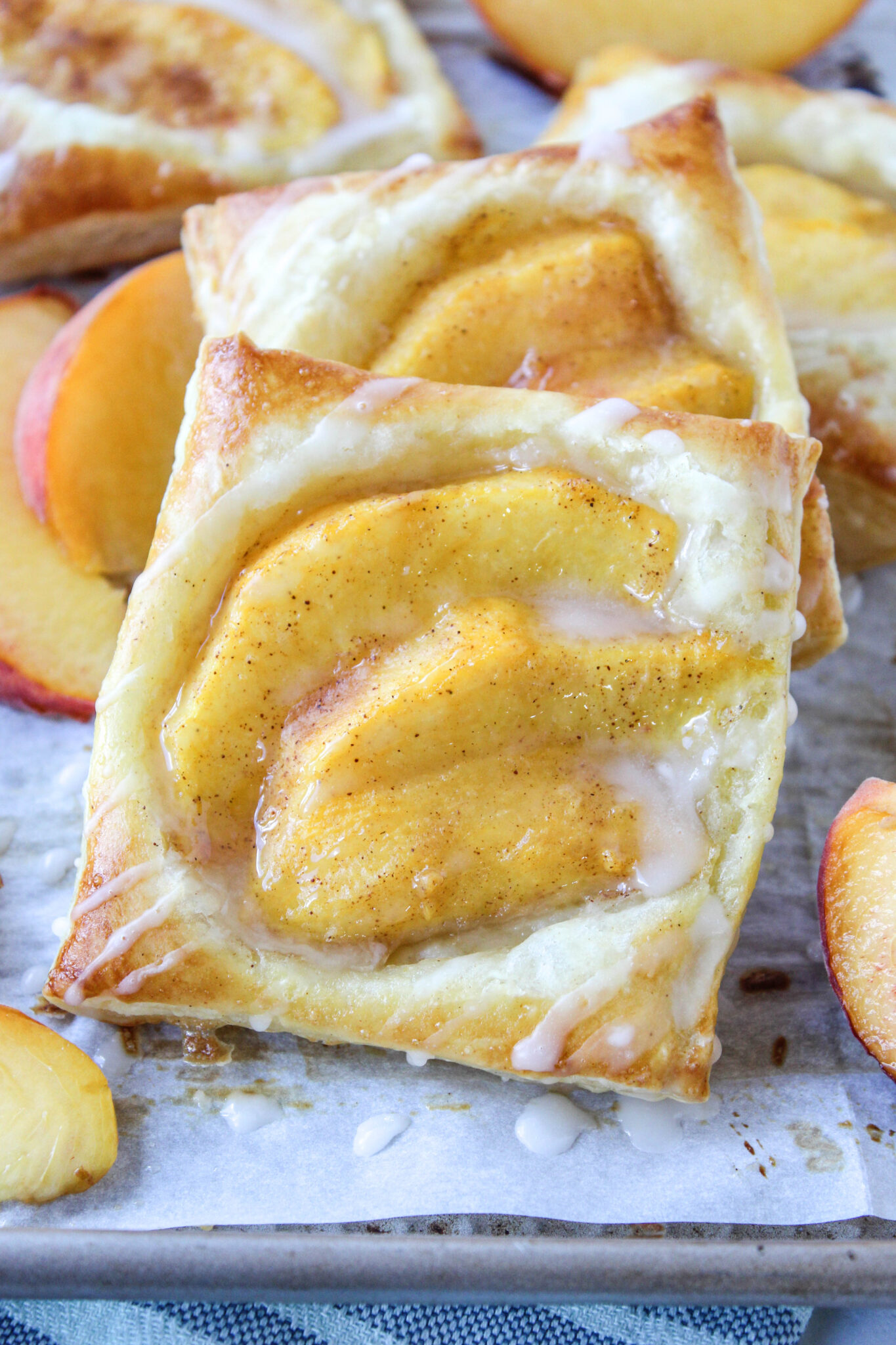 Peach Puff Pastry Tart | Baking You Happier