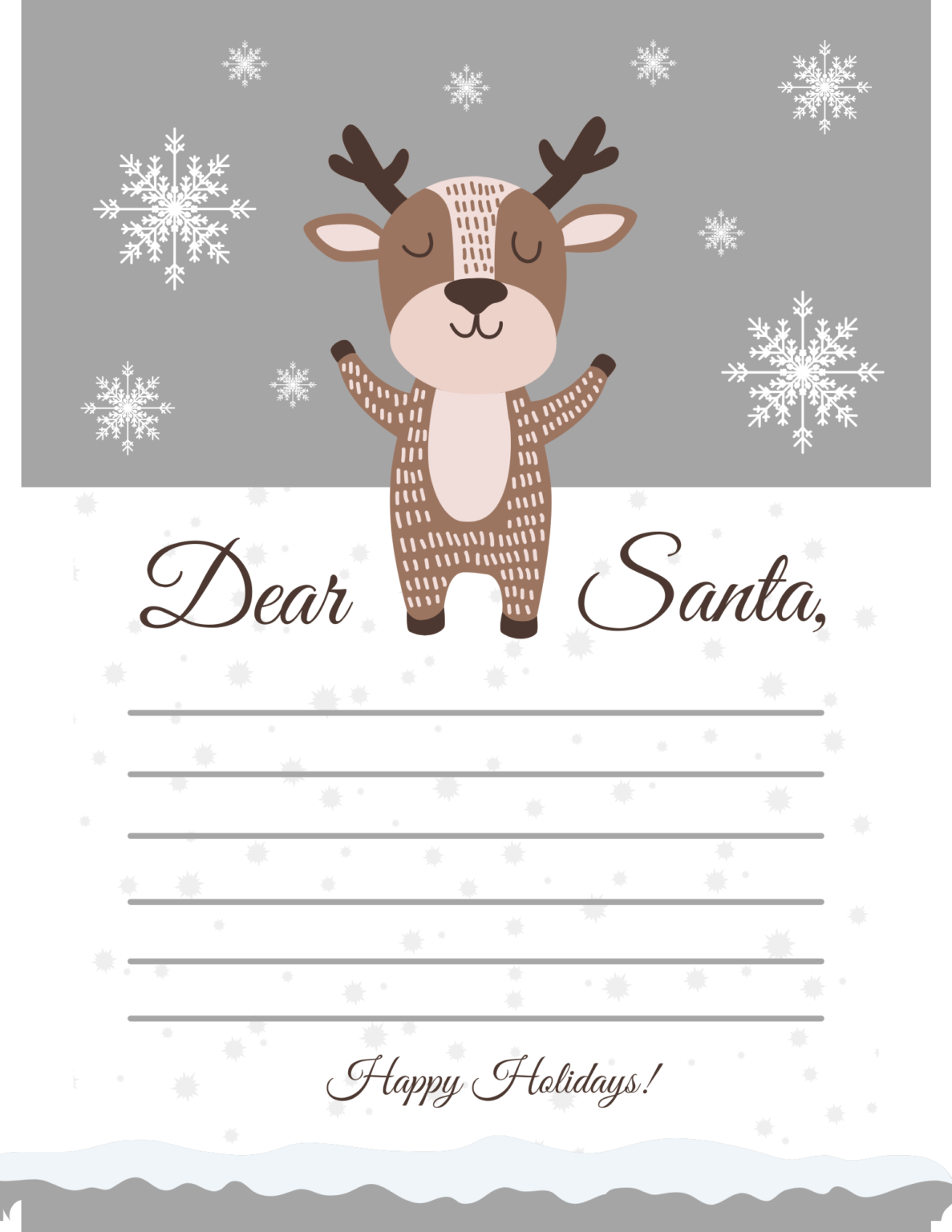 Free Printable Letters to Santa | Baking You Happier