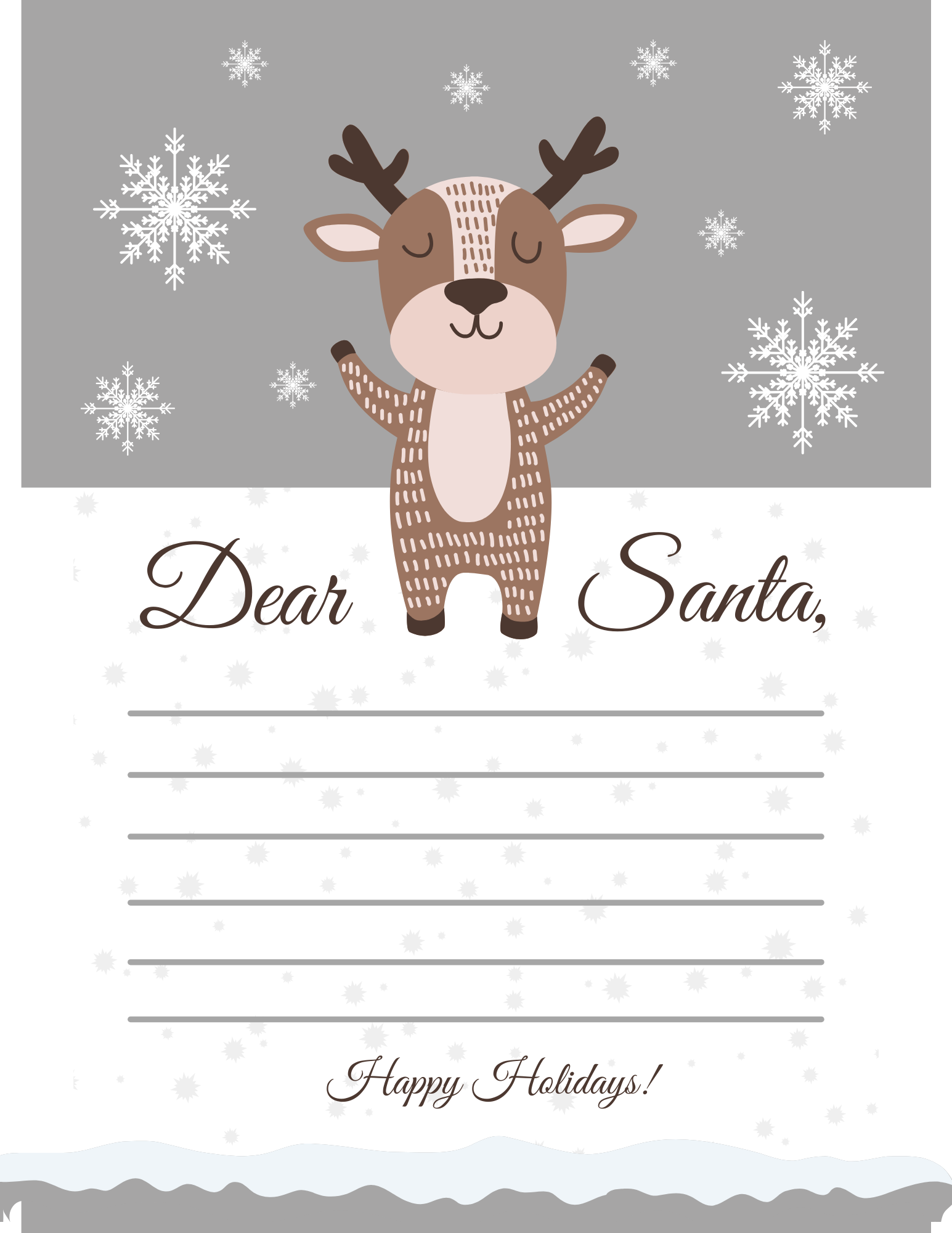 Free Printable Letters to Santa | Baking You Happier