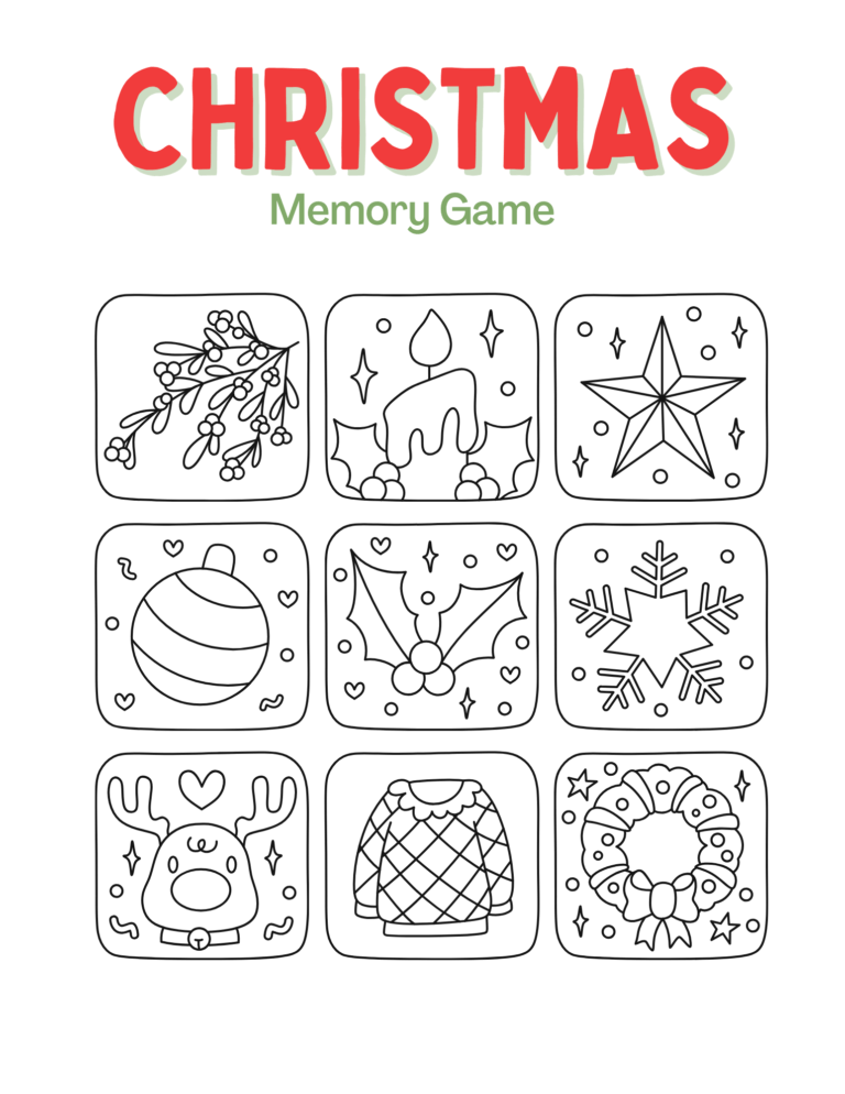 Free Printable Christmas Memory Game - Baking You Happier