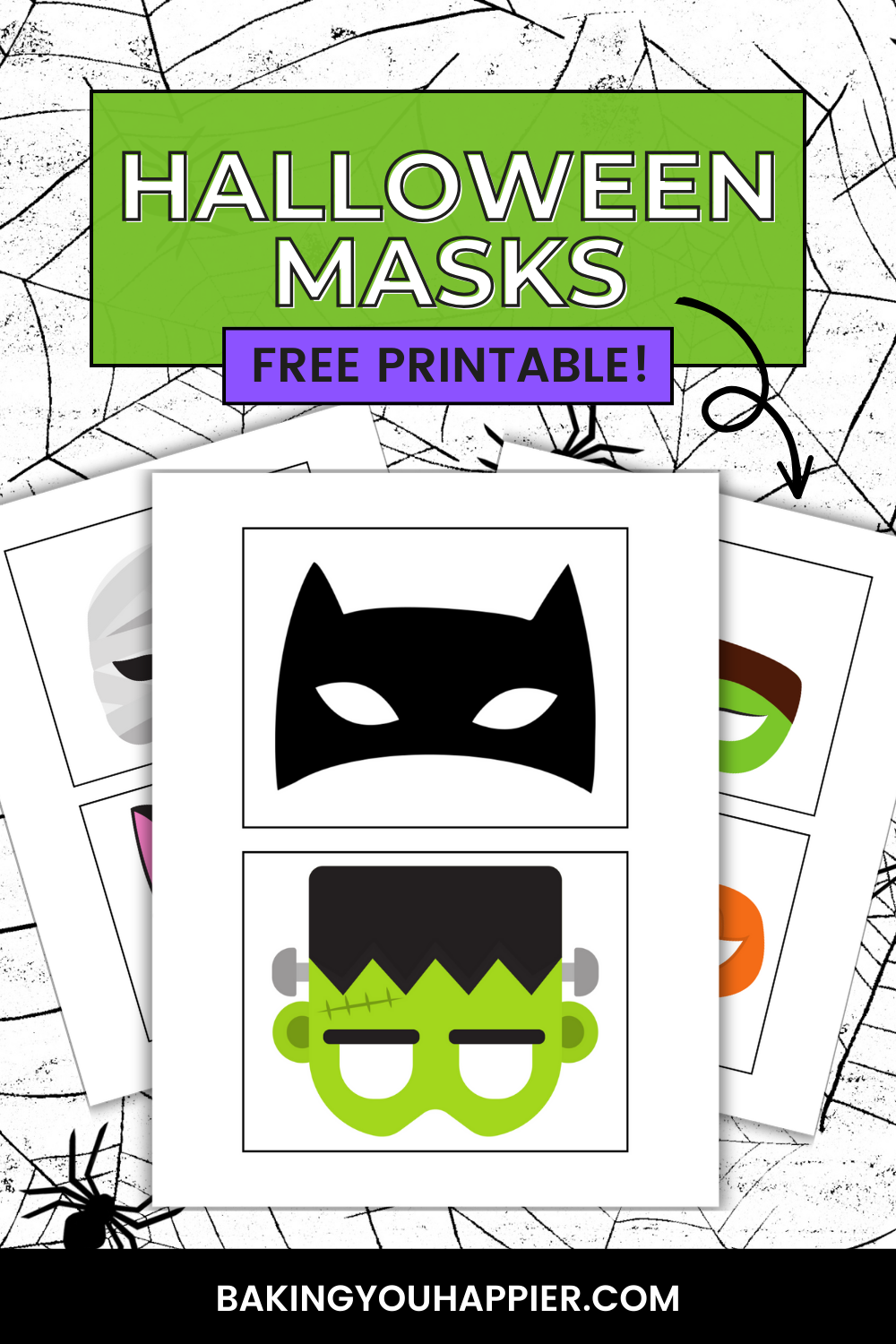 Free Printable Halloween Masks | Baking You Happier