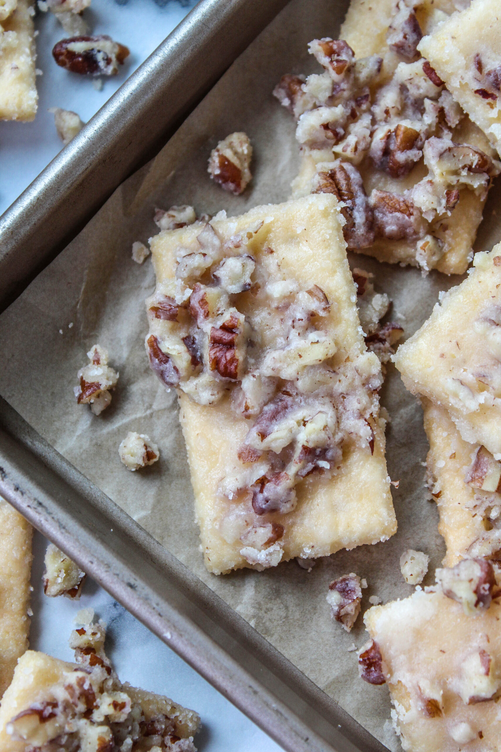 Nutty Toffee Crackers | Baking You Happier