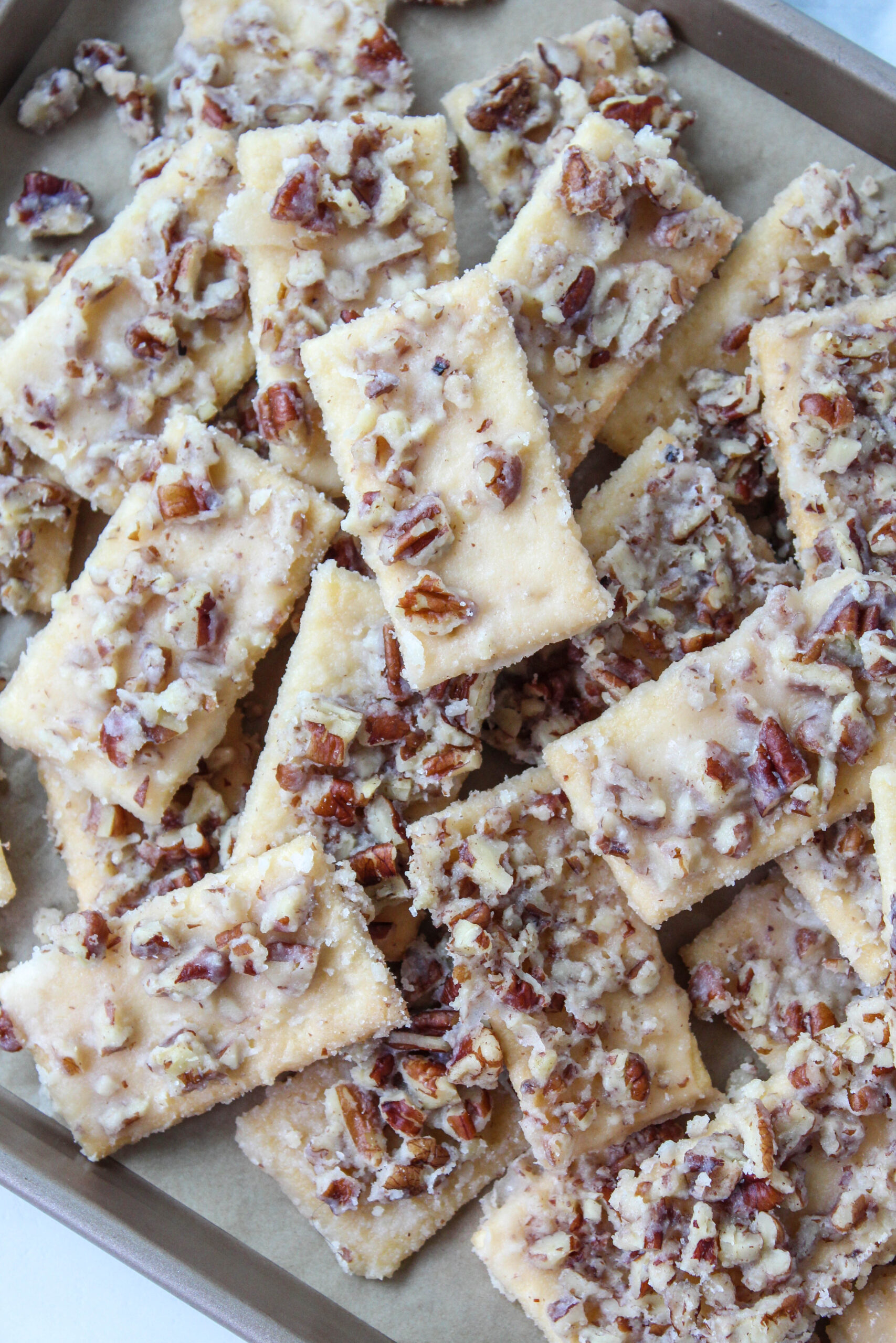 Nutty Toffee Crackers | Baking You Happier