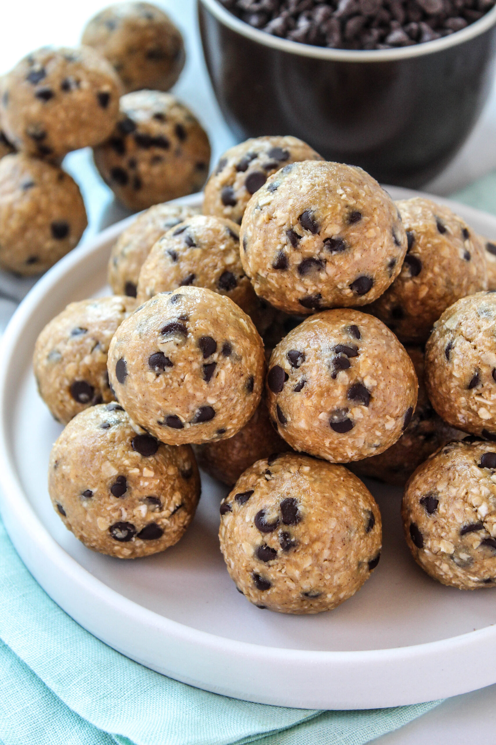 Chocolate Chip Energy Balls - Baking You Happier