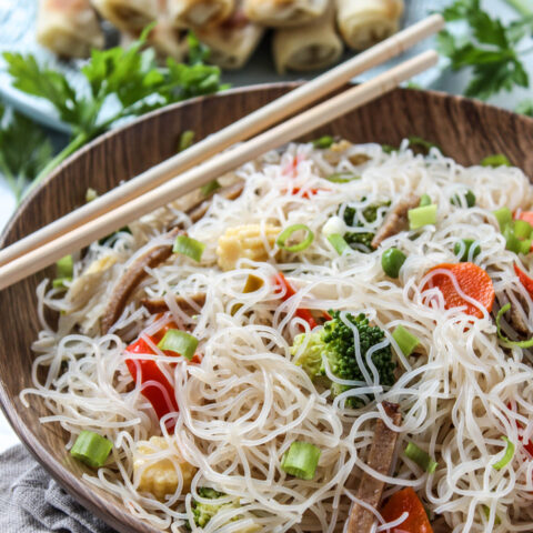 Vegetarian Pancit - Baking You Happier