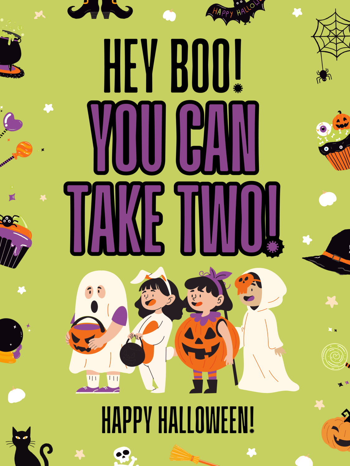 Please Take One Candy Halloween Signs - Baking You Happier