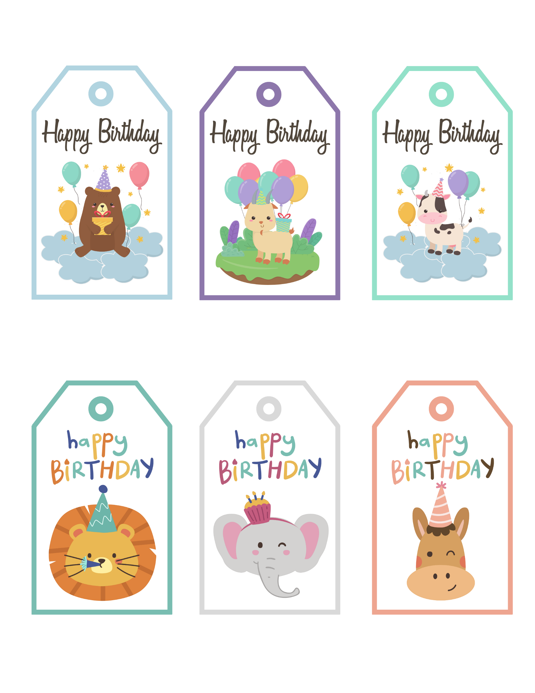 Free Printable Birthday Gift Tags | Baking You Happier