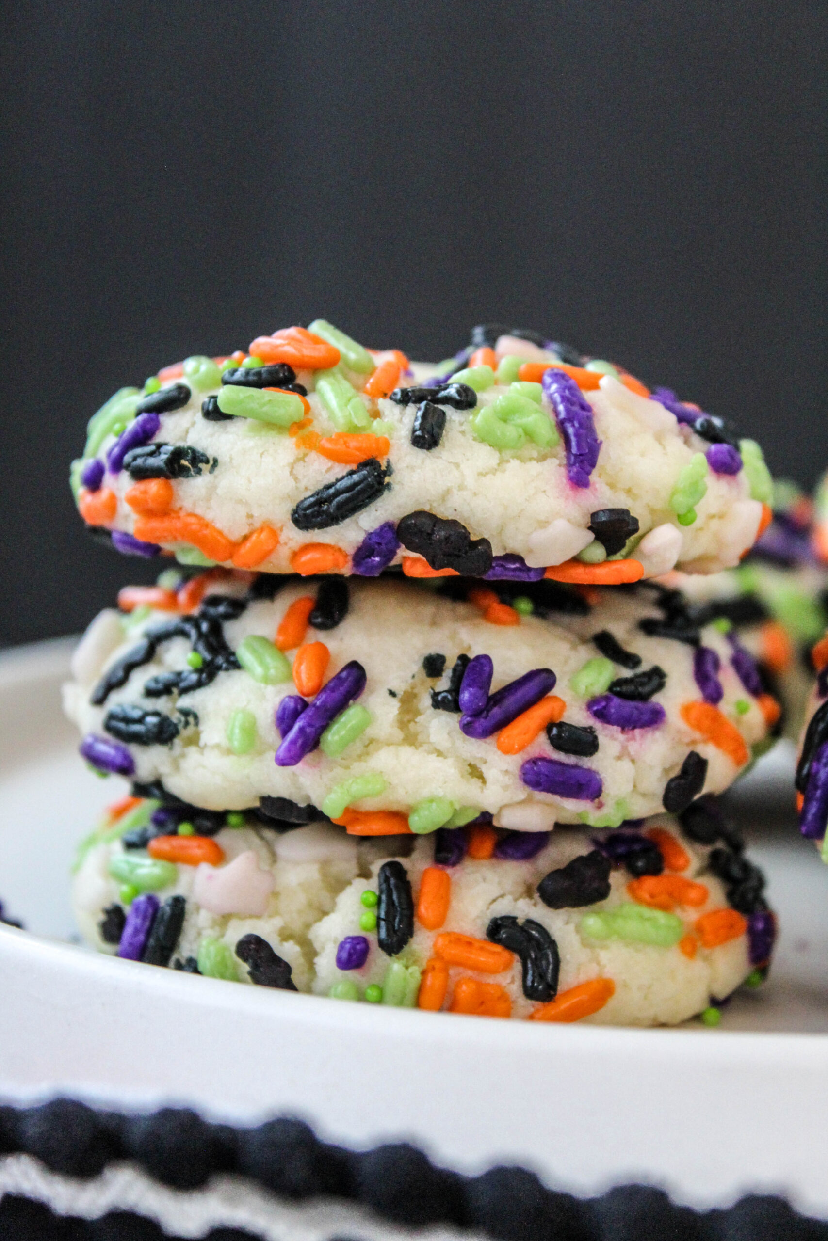 Halloween Sprinkle Cake Mix Cookies - Baking You Happier