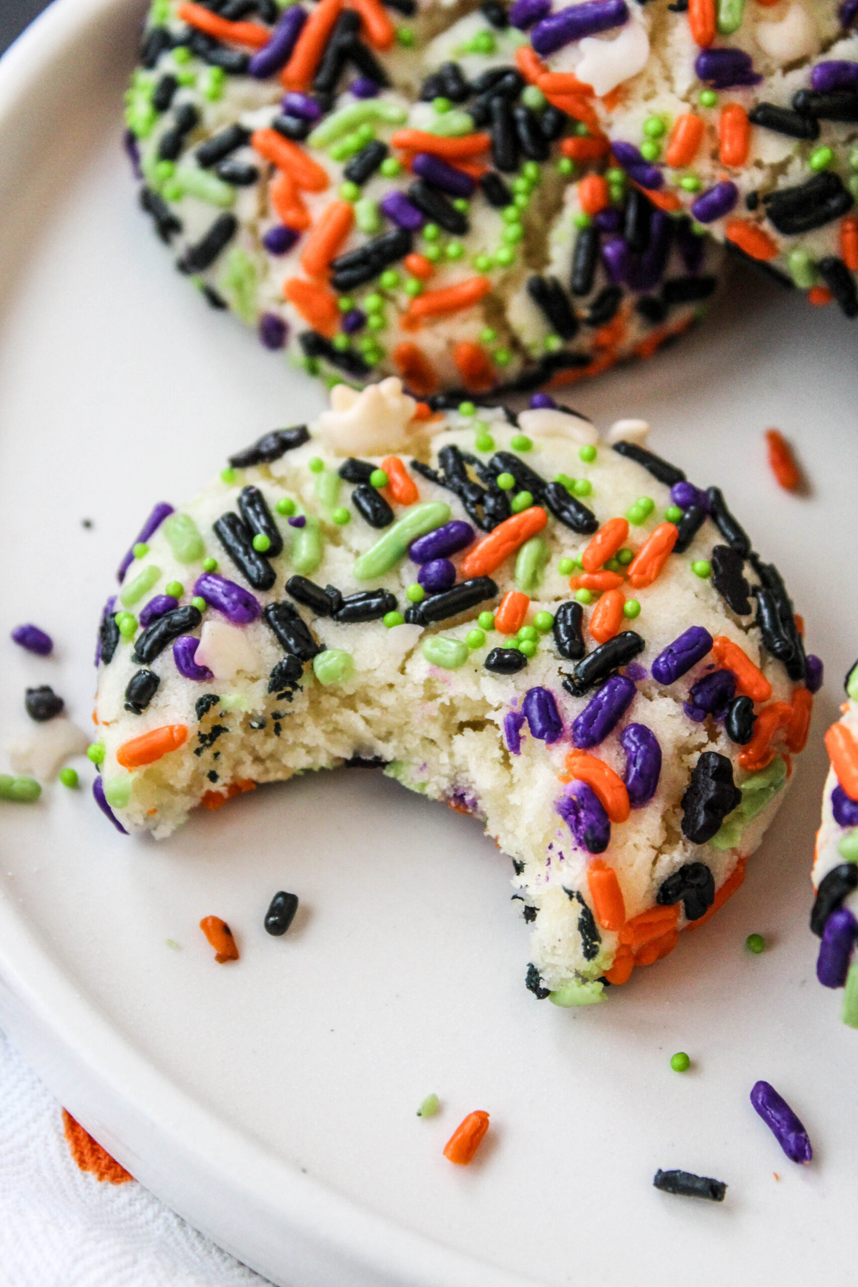 Halloween Sprinkle Cake Mix Cookies - Baking You Happier