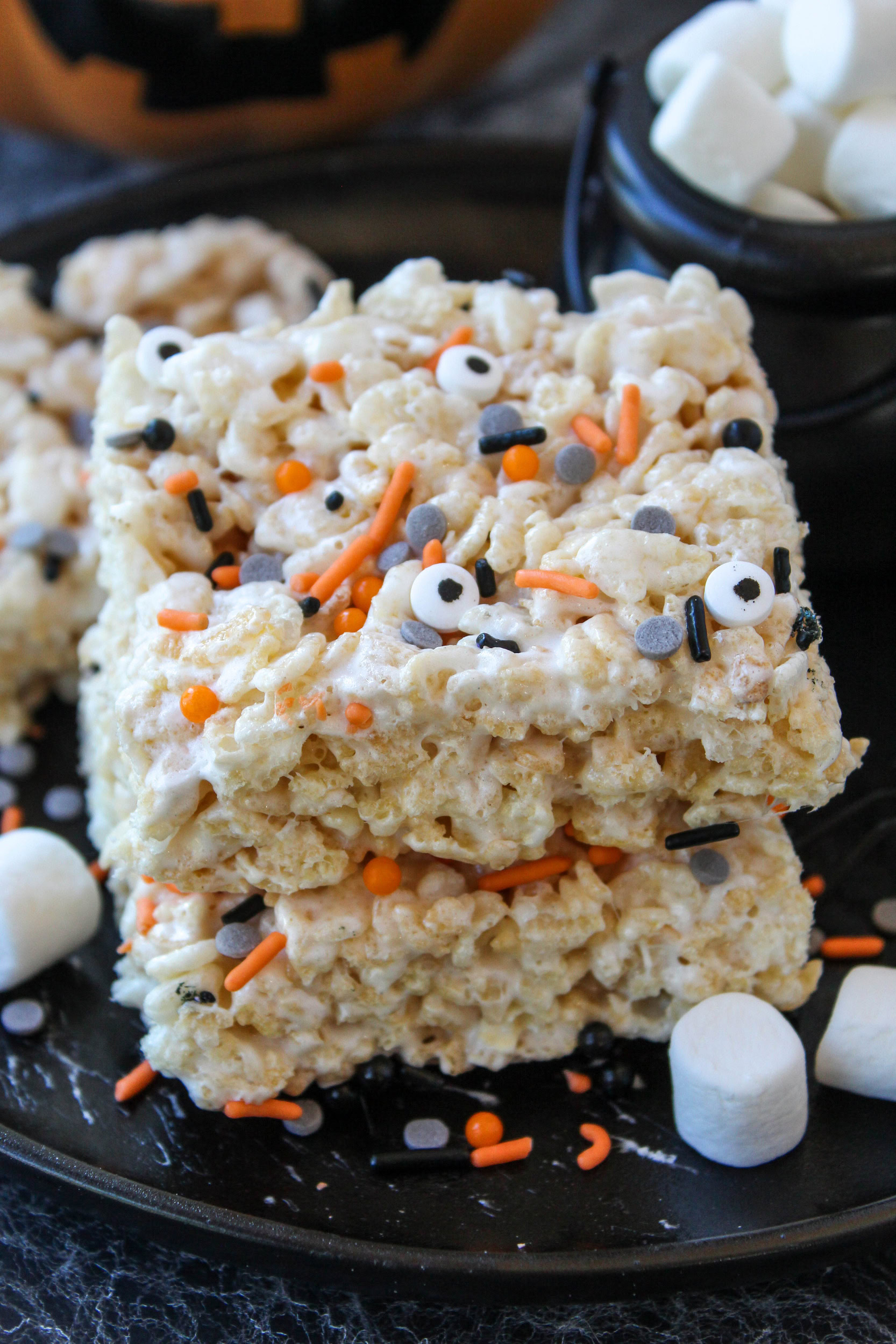 Halloween Rice Krispie Treats | Baking You Happier