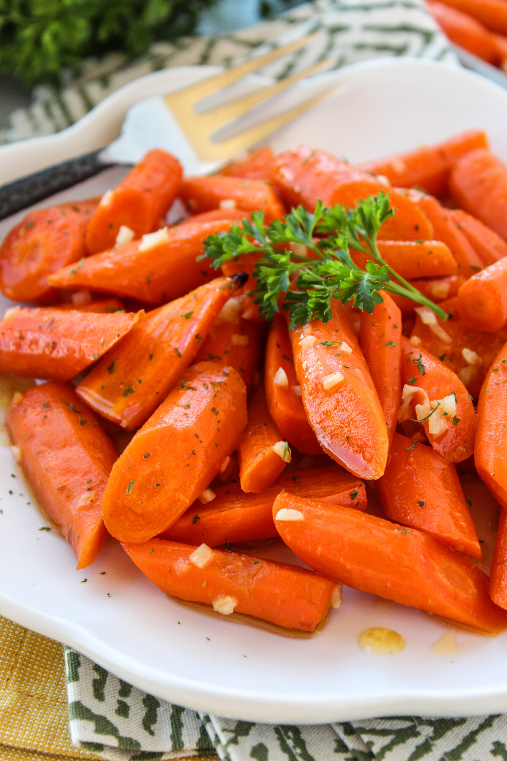 Honey Garlic Butter Roasted Carrots | Baking You Happier