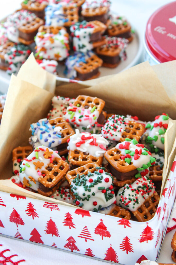 Candy Bar Pretzel Bites | Baking You Happier