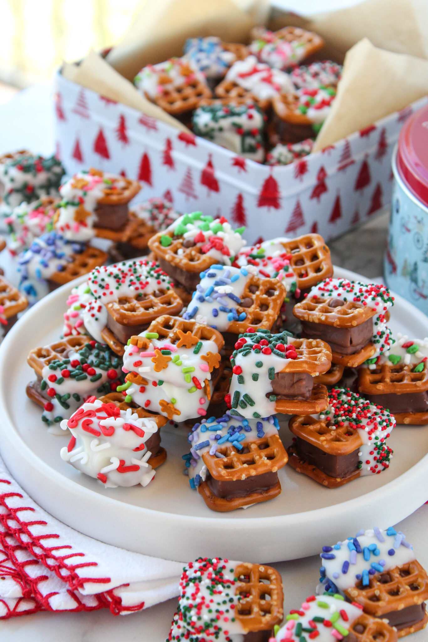 Candy Bar Pretzel Bites | Baking You Happier