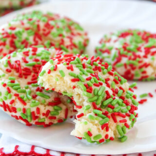 Christmas Sprinkle Cake Mix Cookies - Baking You Happier