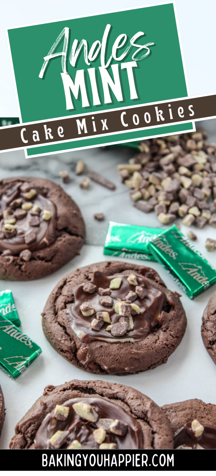 Andes Mint Cake Mix Cookies | Baking You Happier