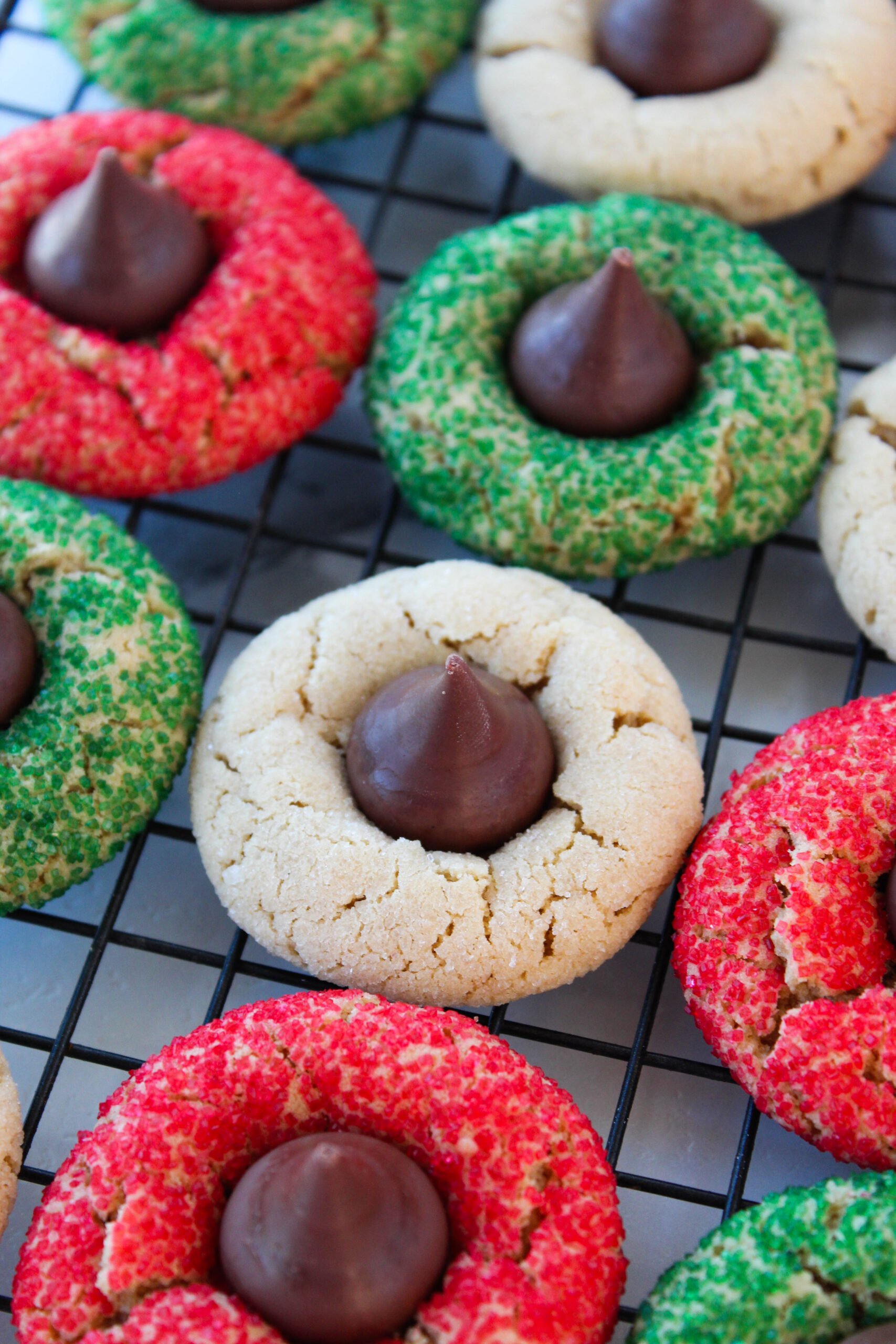 Christmas Peanut Butter Blossoms | Baking You Happier