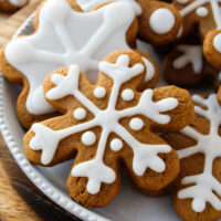 Gingerbread Snowflake Cookies - Baking You Happier