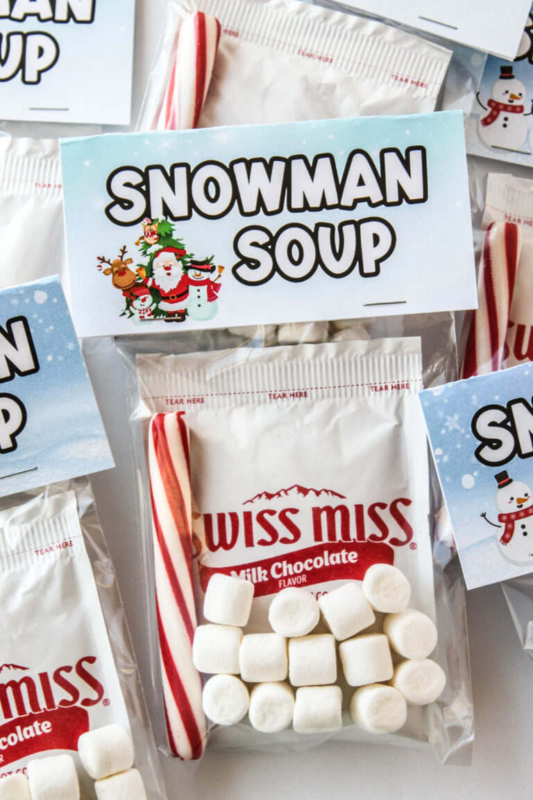 Free Printable Snowman Soup Bag Topper - Baking You Happier