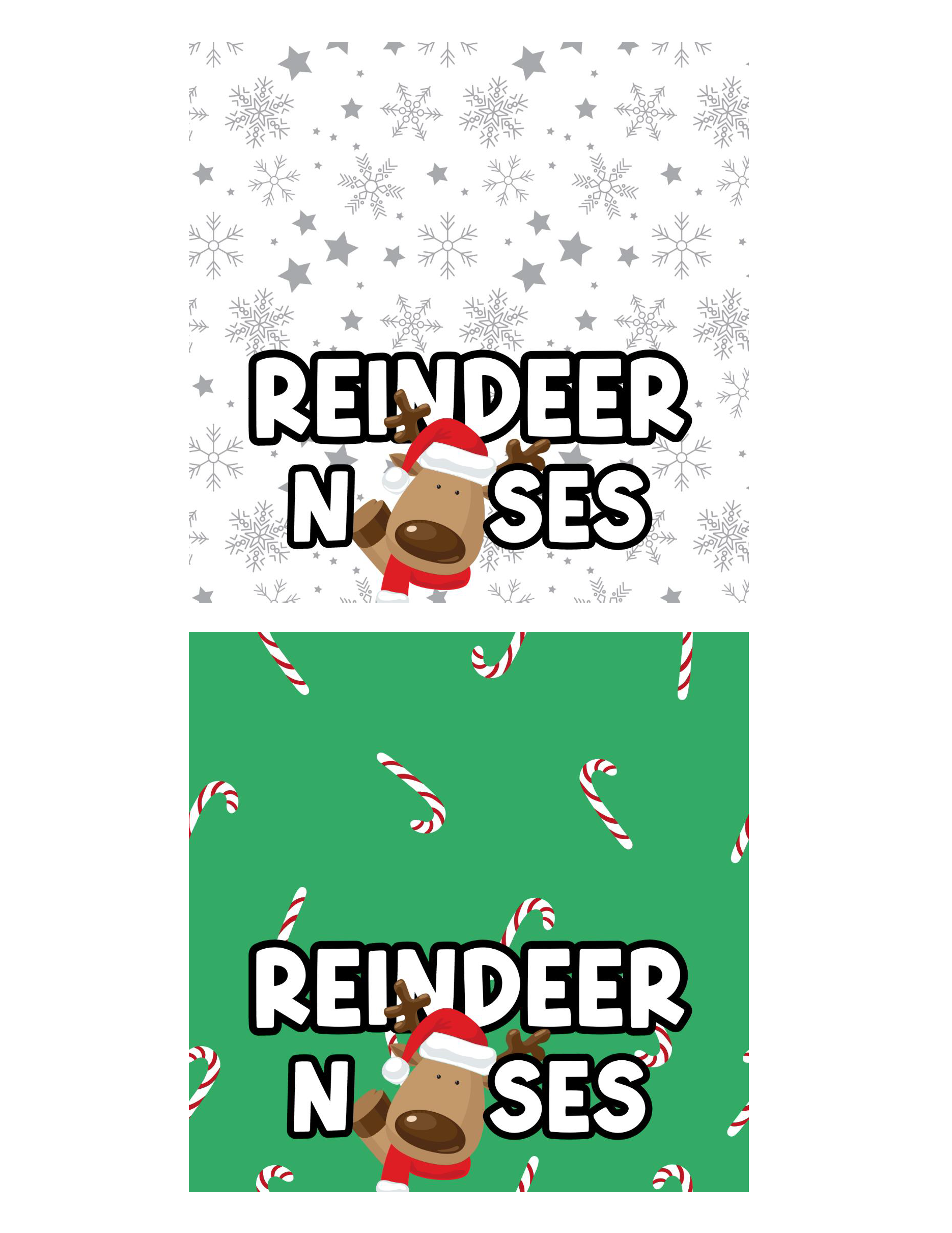 Free Printable Reindeer Noses Bag Toppers | Baking You Happier