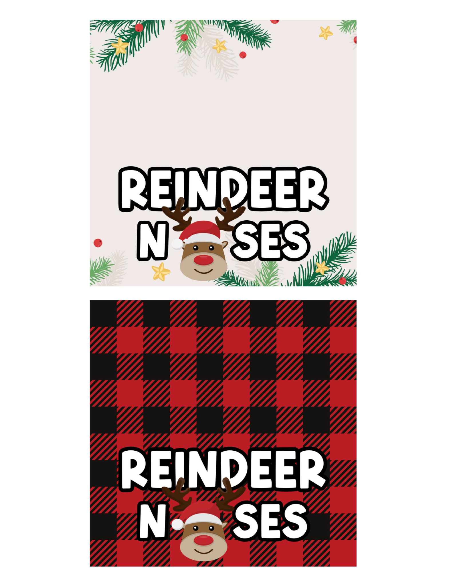 Free Printable Reindeer Noses Bag Toppers | Baking You Happier