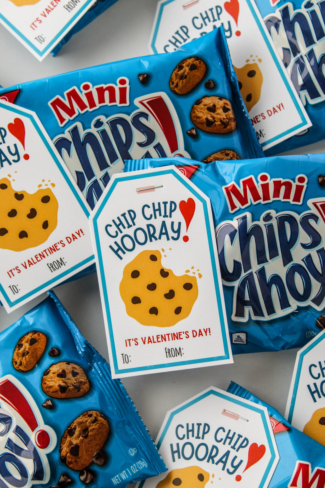 Free Printable Chip Chip Hooray Valentine Tags - Baking You Happier