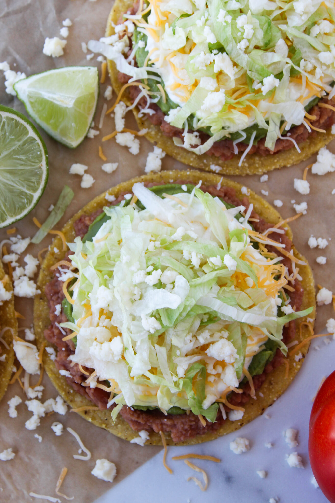 Vegetarian Tostadas | Baking You Happier