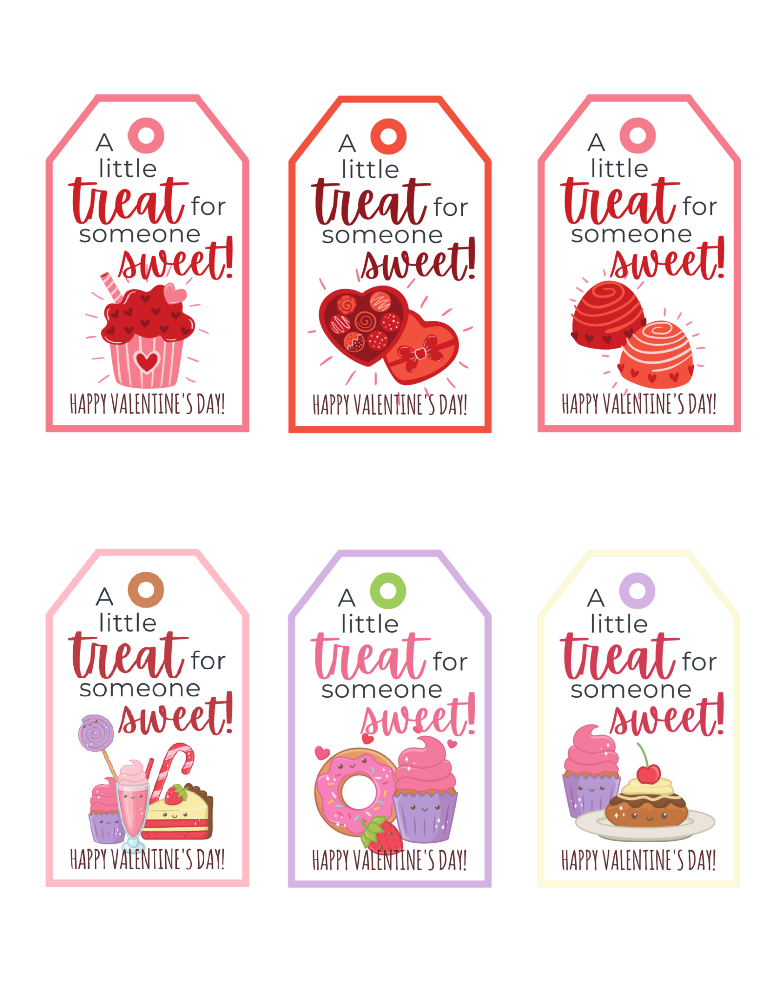 A Little Treat for Someone Sweet Free Printable Valentine Gift Tags ...