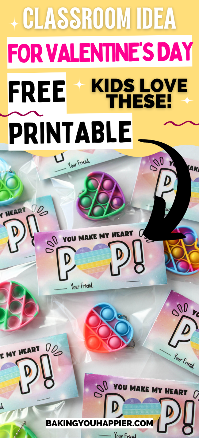 Free Printable You Make My Heart Pop Valentine Bag Topper | Baking You ...