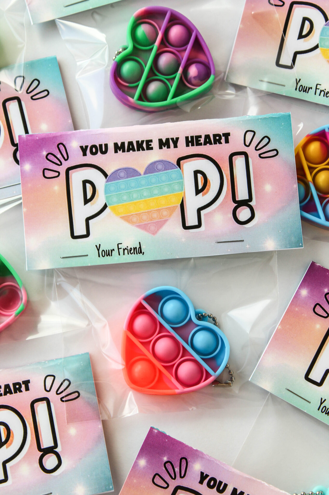 Free Printable You Make My Heart Pop Valentine Bag Topper - Baking You ...