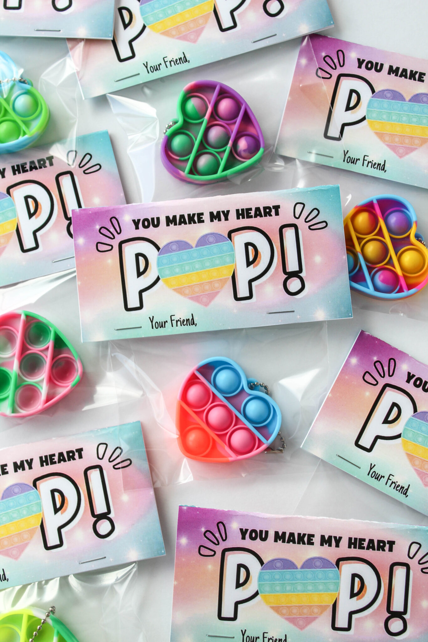 Free Printable You Make My Heart Pop Valentine Bag Topper - Baking You ...