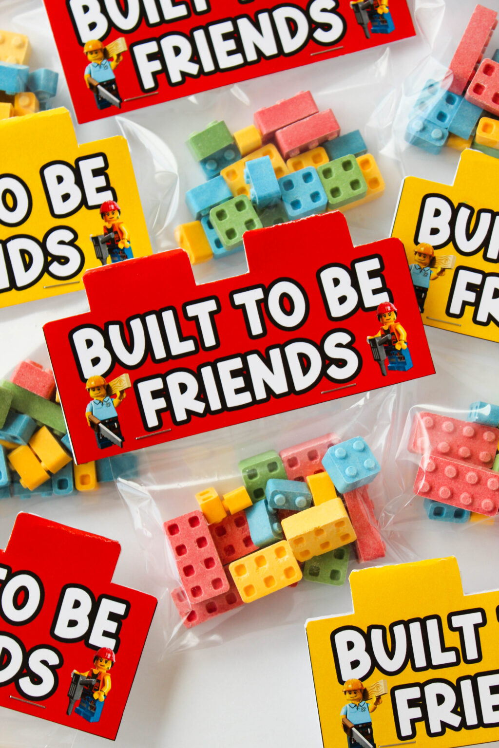 Free Printable Built to Be Friends LEGO Valentine Bag Topper | Baking ...